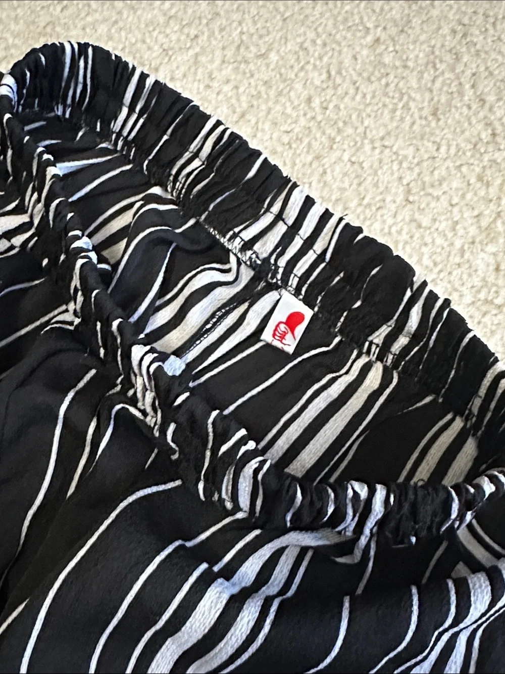 Pants & Jumpsuits | Black And White Vertical Stripe Wide Leg Pants ...